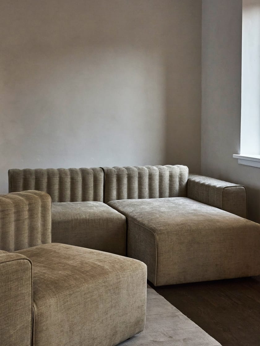 RIFF | Sofa with chaise longue By NORR11 design Tommy Hyldahl, Kristian Sofus Hansen