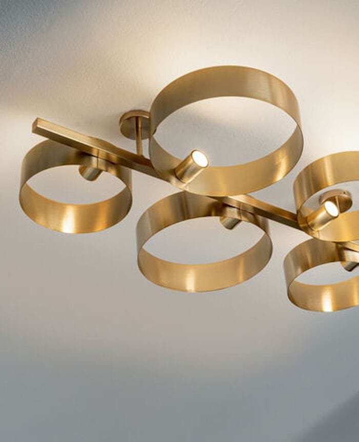LED LOOP P5 Ceiling lamp By RIFLESSI
