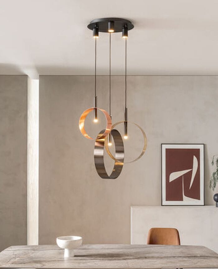 LED LOOP S3 LED Pendelleuchte aus Metall By RIFLESSI