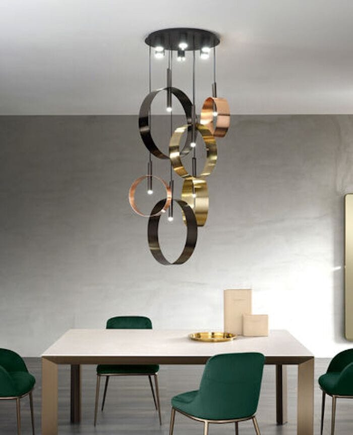 LED LOOP S6 LED metal pendant lamp By RIFLESSI