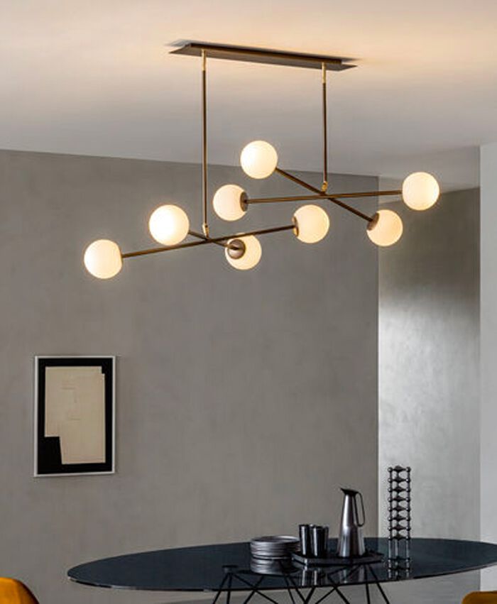 MERIDIAN S8 Painted metal pendant lamp By RIFLESSI