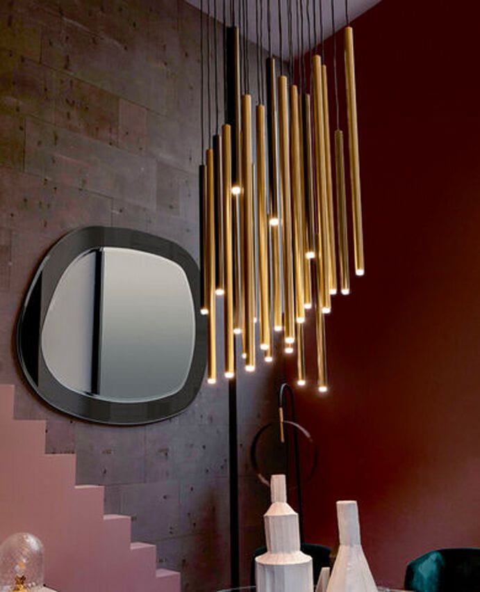 STILO S24 Painted metal pendant lamp By RIFLESSI