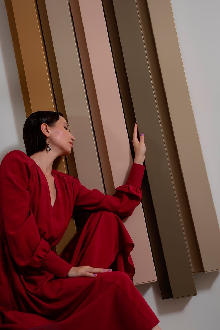 ELEMENTS Hot-water vertical aluminium decorative radiator By Tubes ...