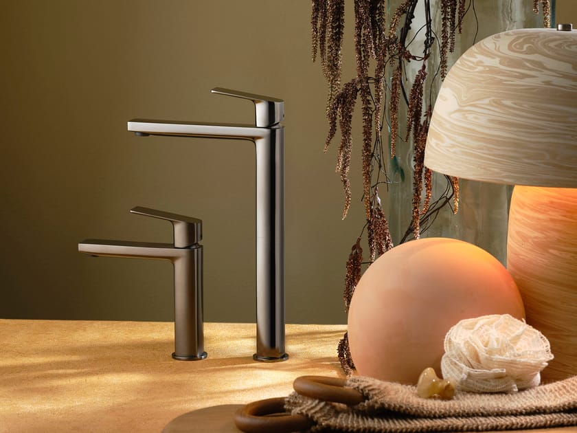 HAPTIC S High single handle countertop brass washbasin mixer By RITMONIO