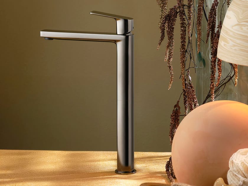HAPTIC S High single handle countertop brass washbasin mixer By RITMONIO