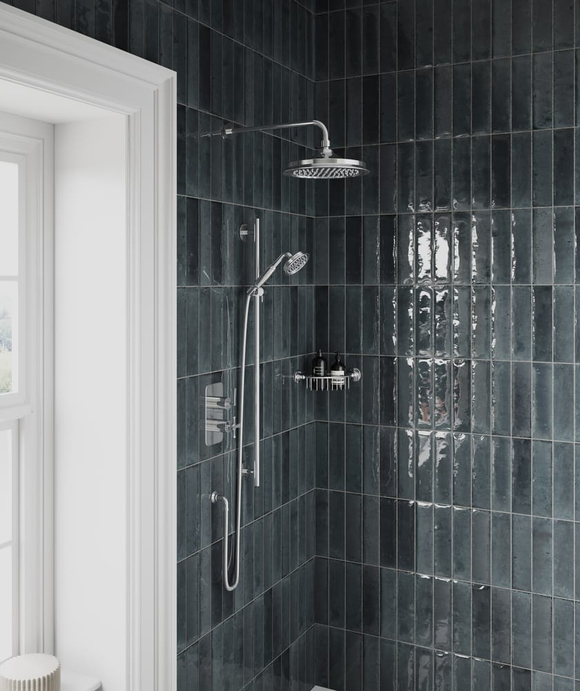 RIVIERA 2 hole shower set with plate By Burlington Bathrooms