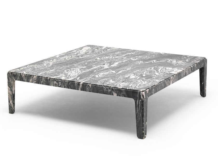 ROCK Low square marble coffee table By EPÒNIMO | design Alberto Colzani