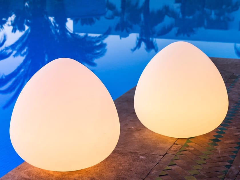 LED RGB plastic table lamp ROCK Original Collection By Smart and Green