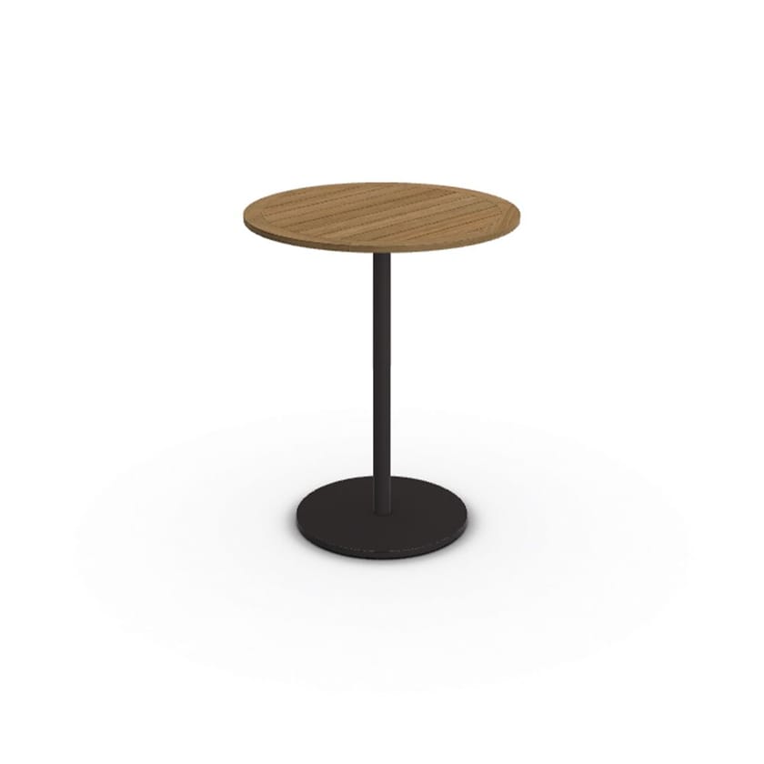 BUTTON Round teak garden table By RODA