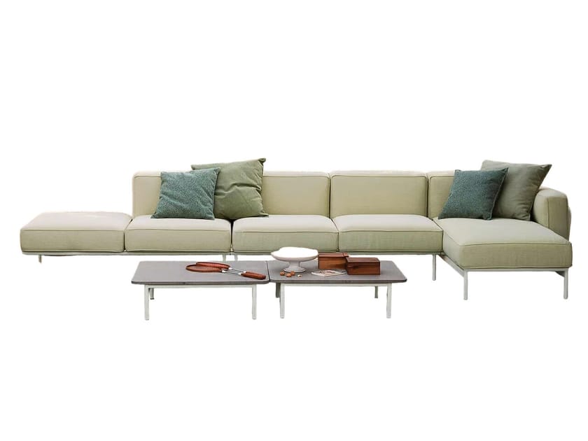 ESTENDO Sectional modular fabric garden sofa By RODA | design Luca Pevere