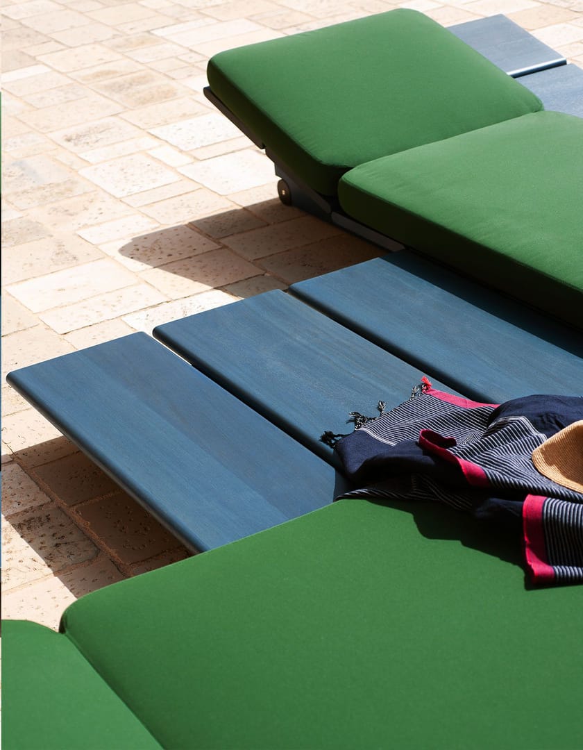 EOLIE Square iroko garden side table By RODA | design Gordon Guillaumier