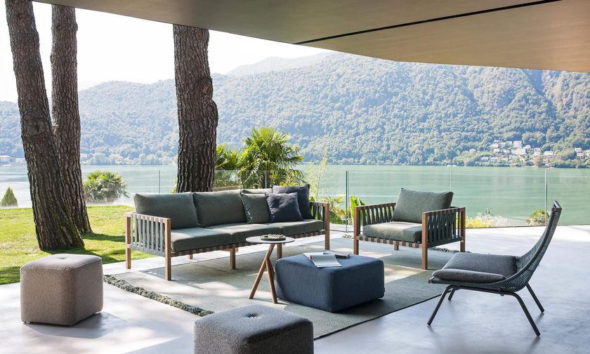 MISTRAL Teak garden armchair with armrests By RODA | design Rodolfo Dordoni