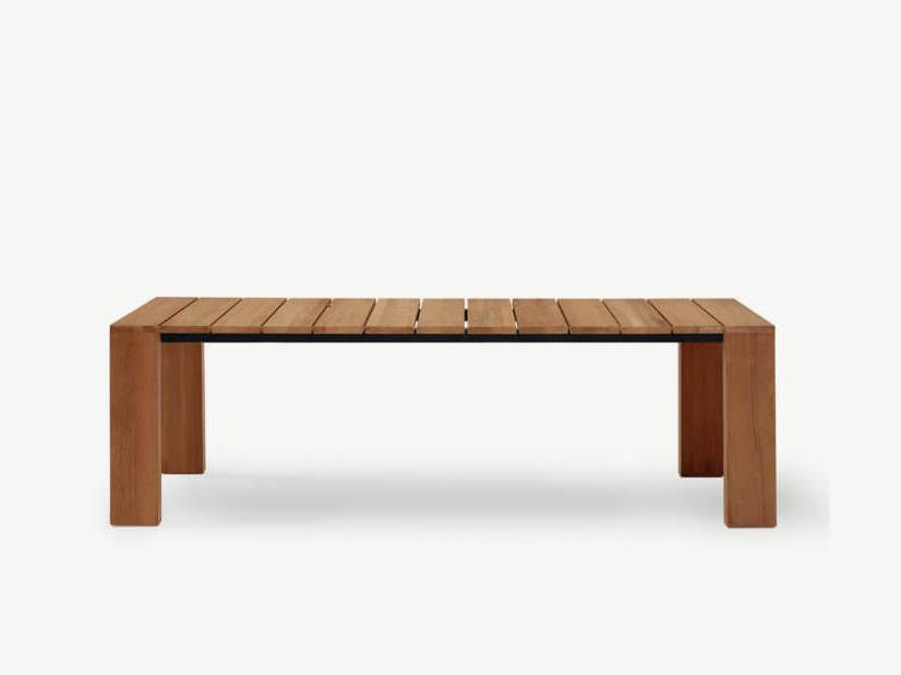 PIER Rectangular teak garden table By RODA | design Rodolfo Dordoni