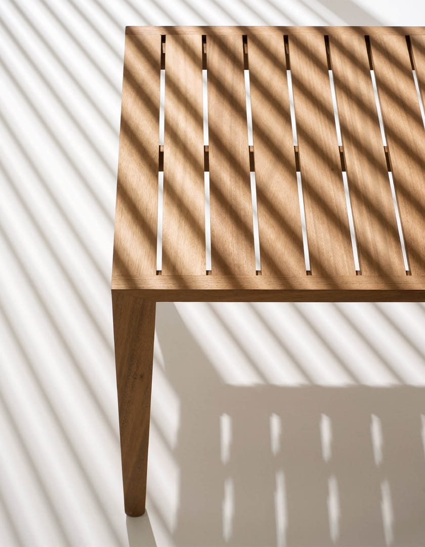 ZANIA Rectangular iroko garden table By RODA