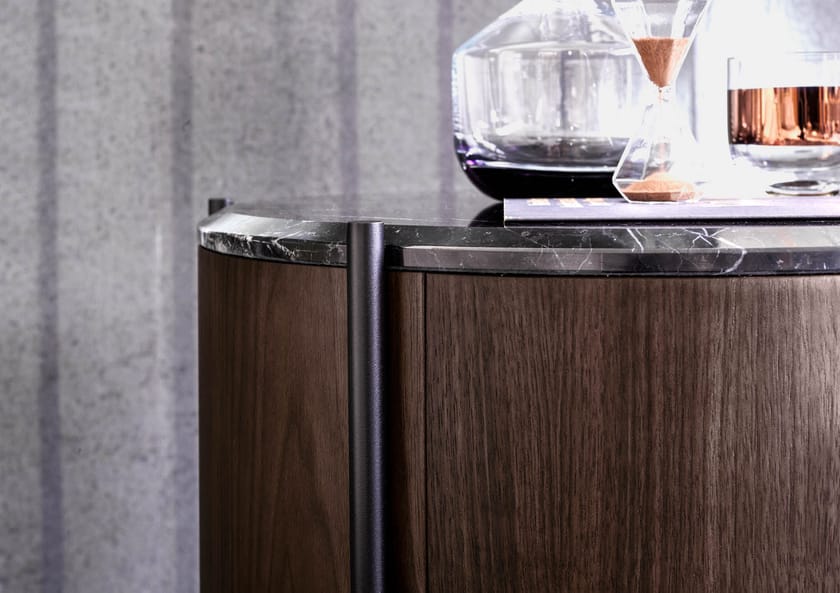 ROI Round bedside table with drawers By BertO | design Castello Lagravinese