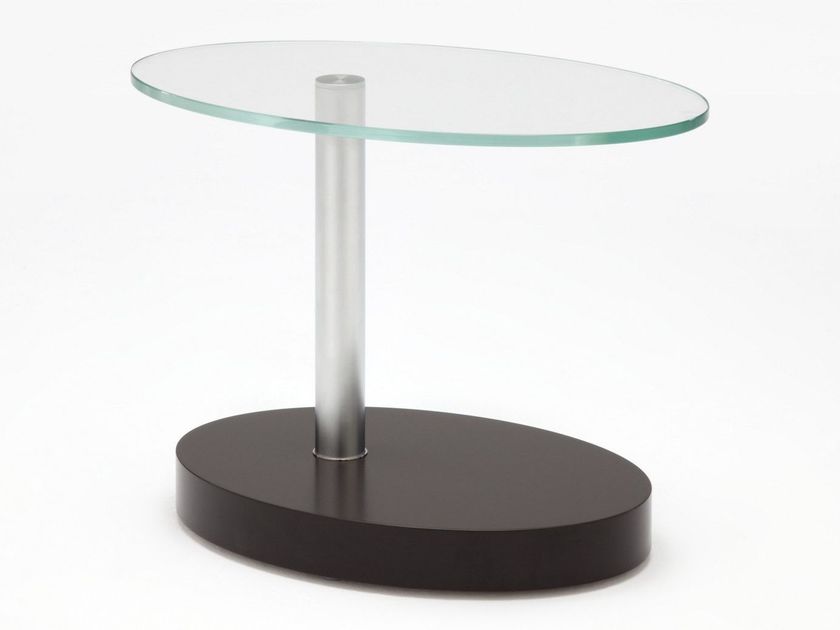 Oval glass side table ROLF BENZ 8200 By Rolf Benz design Sebastian Labs
