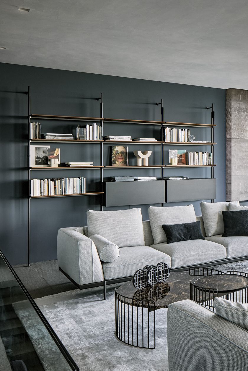 ROLL Libreria a parete componibile in legno By Bonaldo | design ...