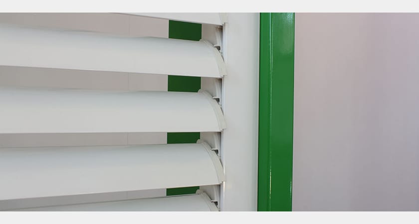 Motorized aluminium roller shutter with adjustable slats ROLLTEK By DOMAL