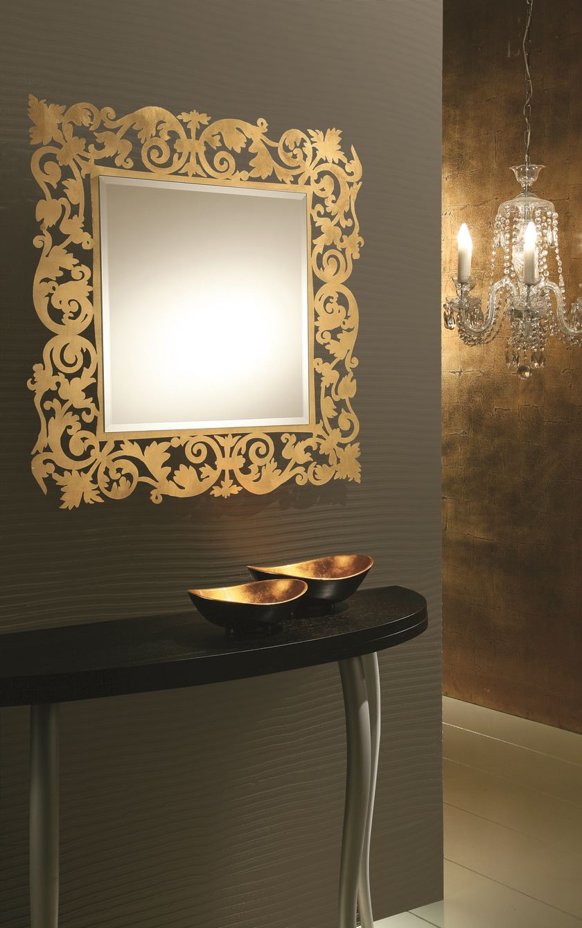 ROMANTICO Wall-mounted framed mirror By RIFLESSI