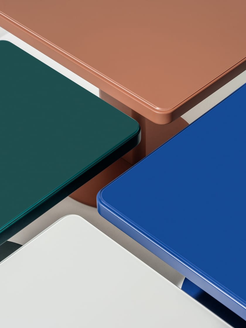 ROOPA Rectangular MDF coffee table with glass top By Arper | design ...