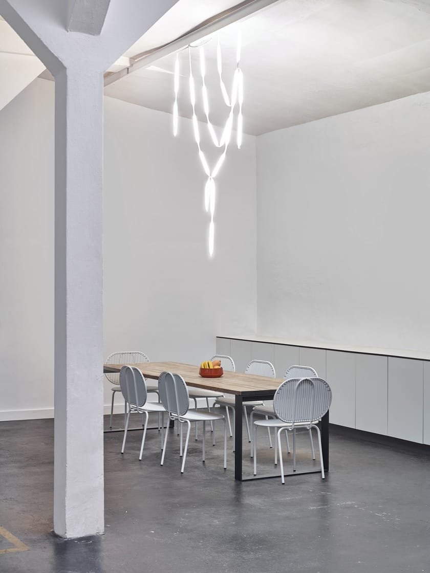 LED pendant lamp ROPE LIGHT CHANDELIER By AKTTEM design Verena Hennig
