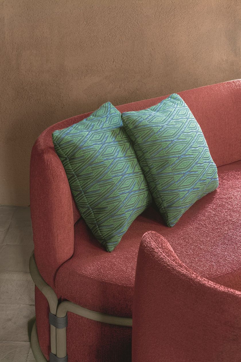 ROTIN 2 seater fabric sofa By Ethimo | design Zanellato/Bortotto