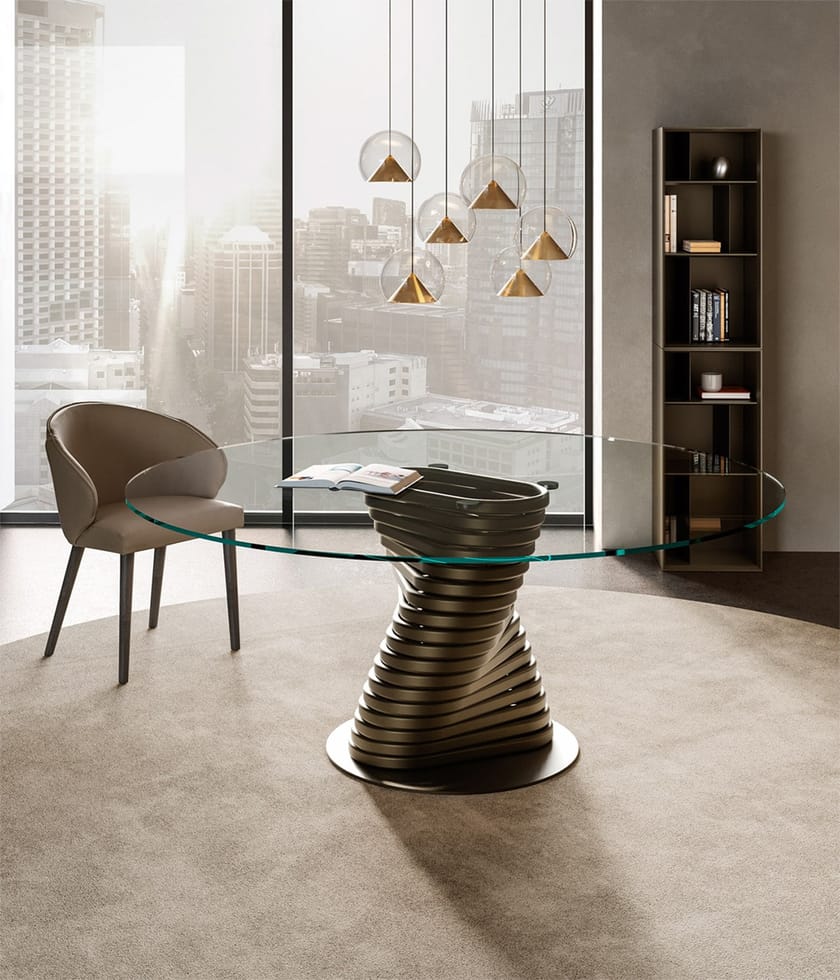 ROTOLO Round crystal table By EFORMA | design Moom