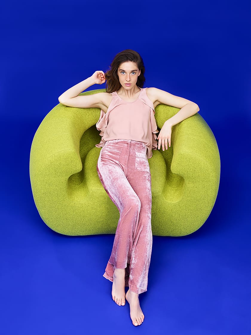 Expanded polyurethane easy chair ROXANNE By Gufram design Michael Young