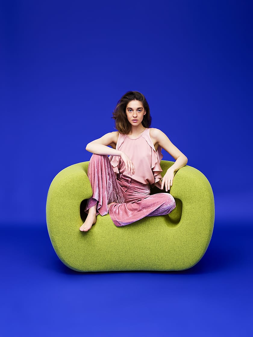 Expanded polyurethane easy chair ROXANNE By Gufram design Michael Young