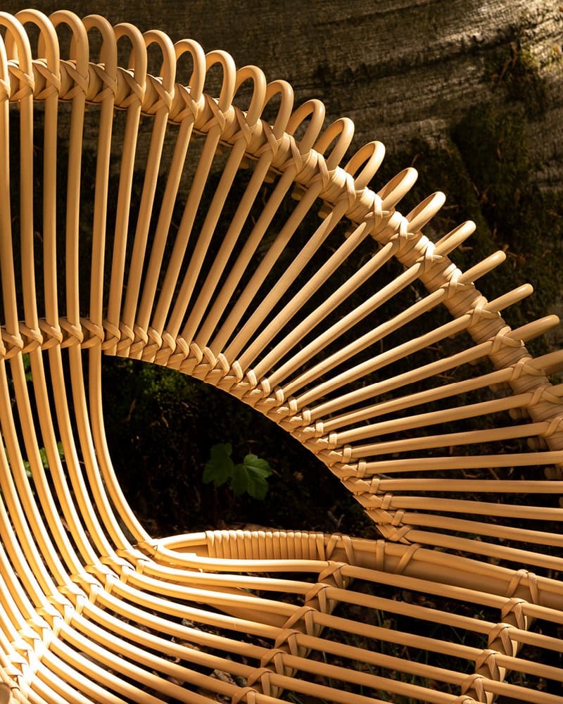 ROY Garden wicker easy chair with armrests By Vincent Sheppard