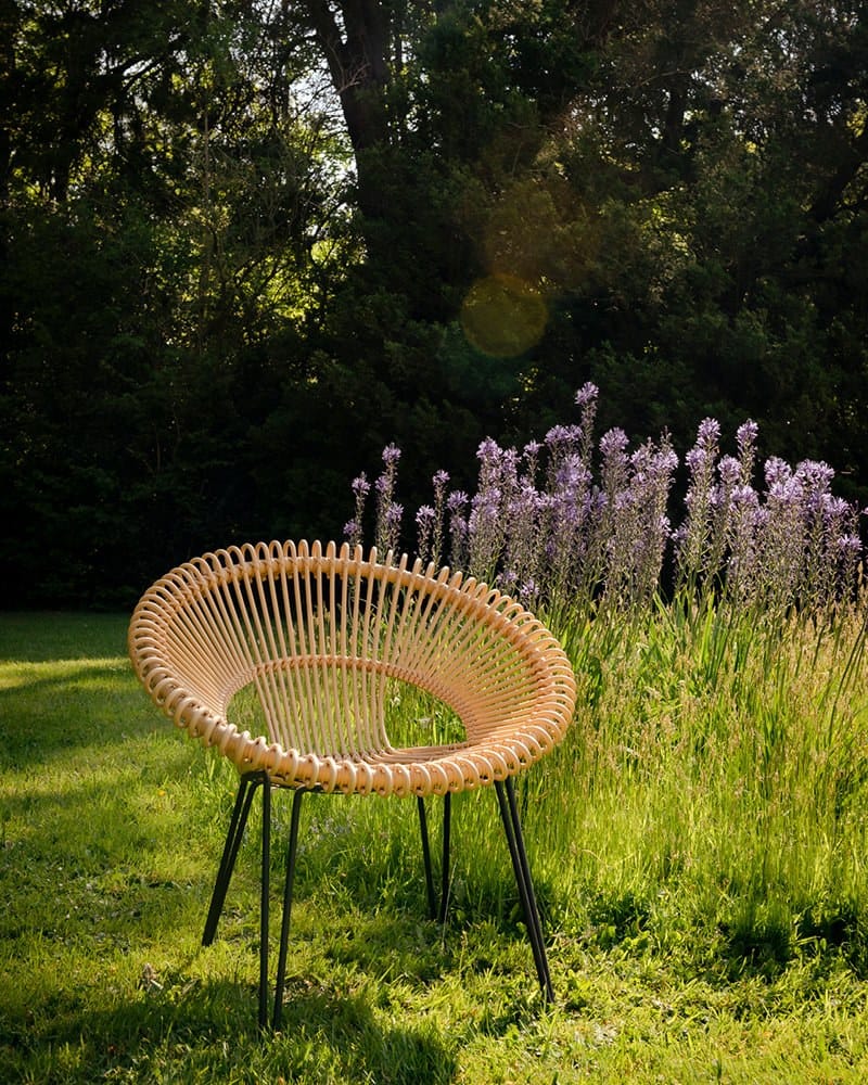 ROY Garden wicker easy chair with armrests By Vincent Sheppard