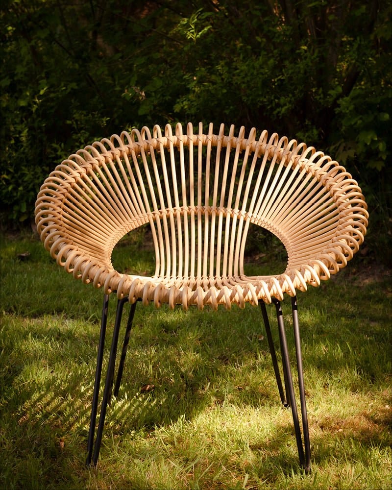 ROY Garden wicker easy chair with armrests By Vincent Sheppard