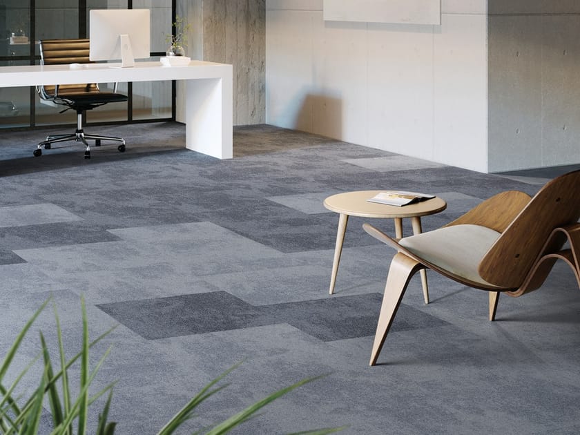 Polyamide carpet tiles RUDIMENTS - BASALT By IVC Commercial
