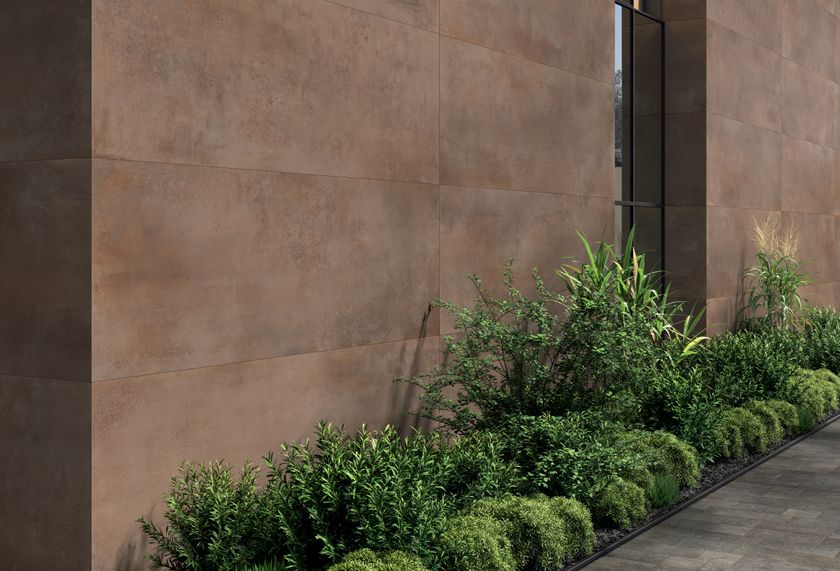 Laminated stoneware wall/floor tiles with metal effect RUST By Panaria ...