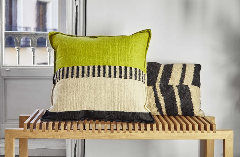 RUSTIC CHIC Square wool cushion By GAN | design Sandra Figuerola
