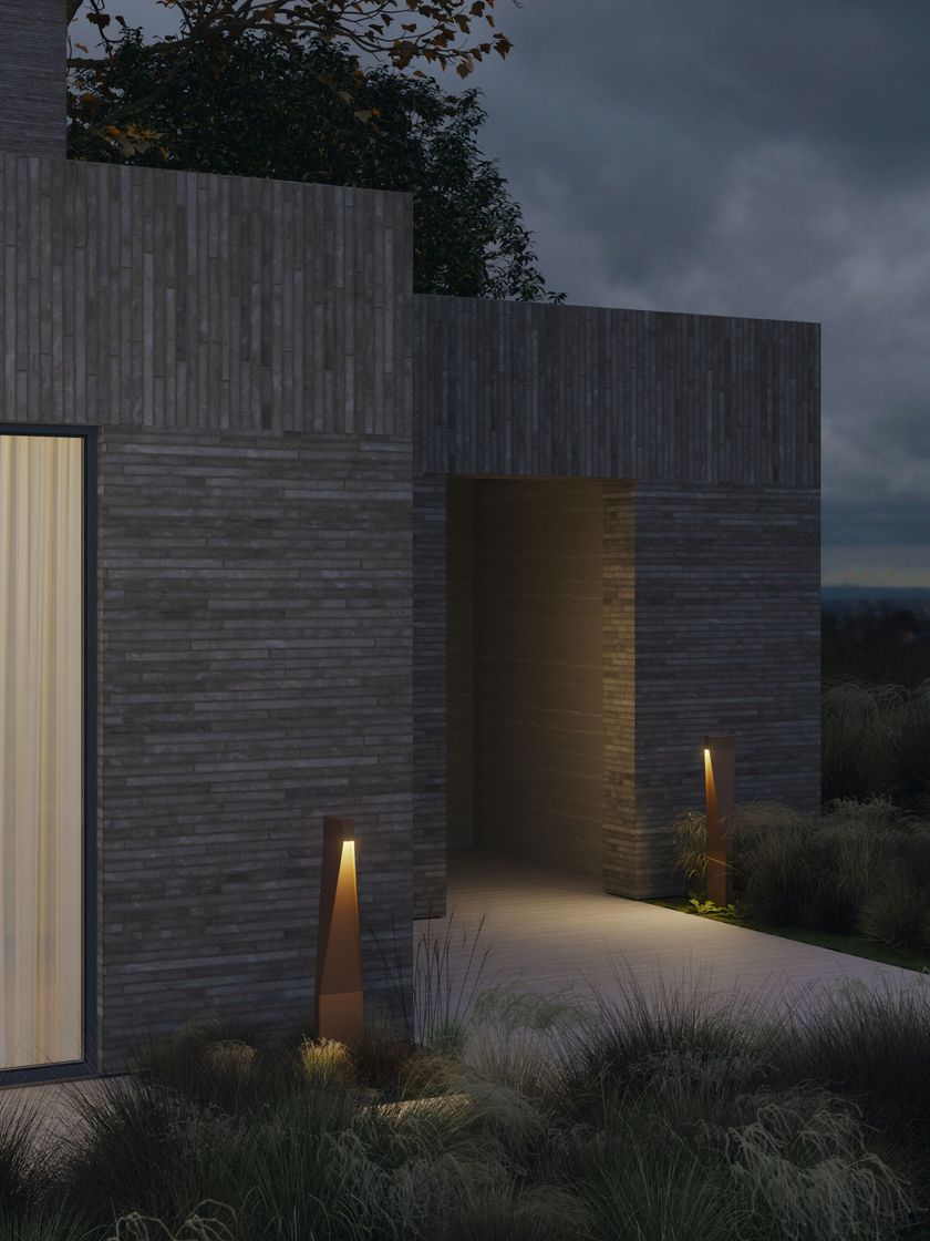 STANDLEY LED Bluestone outdoor bollard By Rakumba | design Jon Goulder