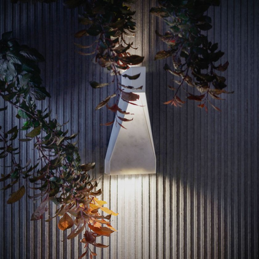 STANDLEY LED Carrara marble Outdoor wall Lamp By Rakumba