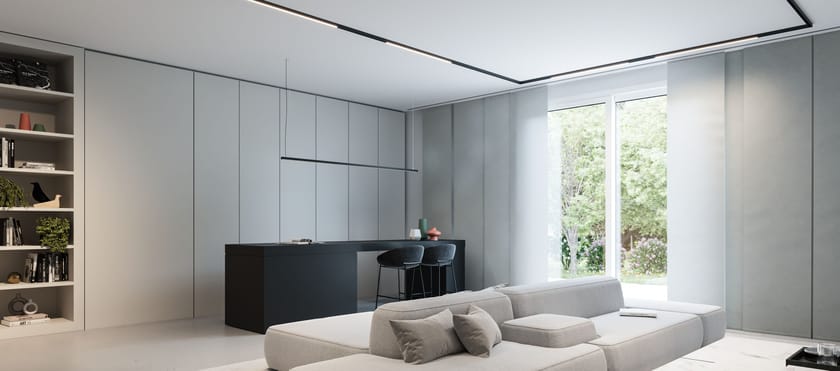 INCLINE 48 V OPAL LED aluminium track-Light By Reggiani