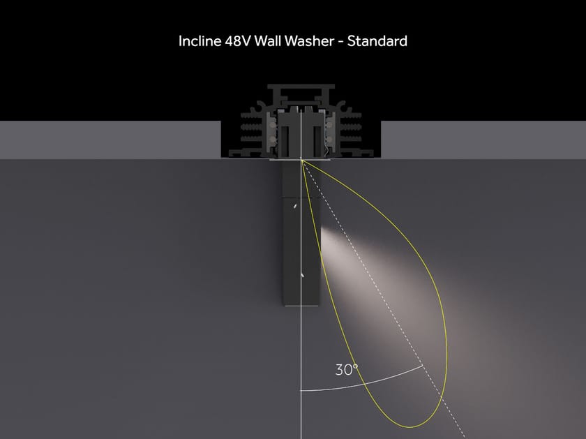 INCLINE 48 V WALL WASHER LED aluminium track-Light By Reggiani
