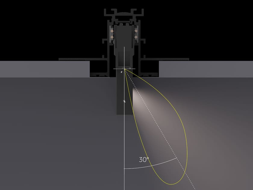 INCLINE 48 V WALL WASHER LED aluminium track-Light By Reggiani