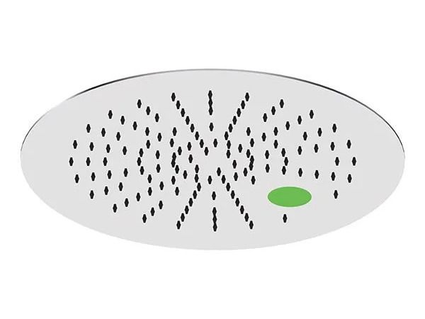 INOX DESIGN Round LED stainless steel overhead shower By Remer Rubinetterie