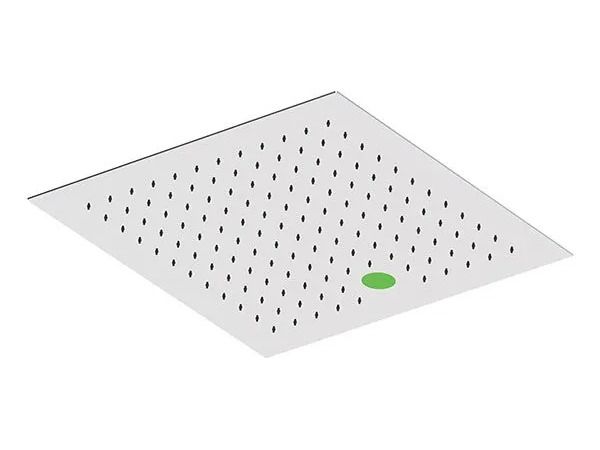 INOX DESIGN Square LED stainless steel rain shower By Remer Rubinetterie