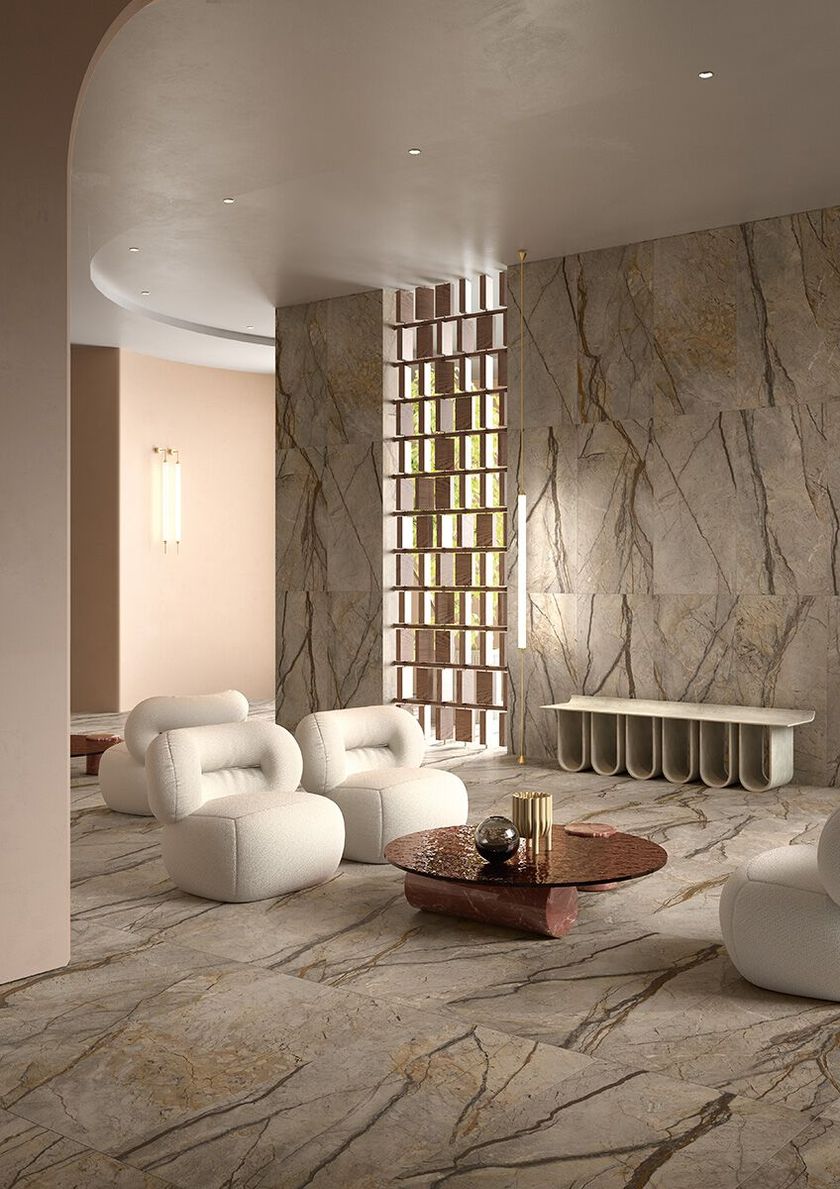 SILVER ROOTS Porcelain stoneware wall/floor tiles with marble effect By ...
