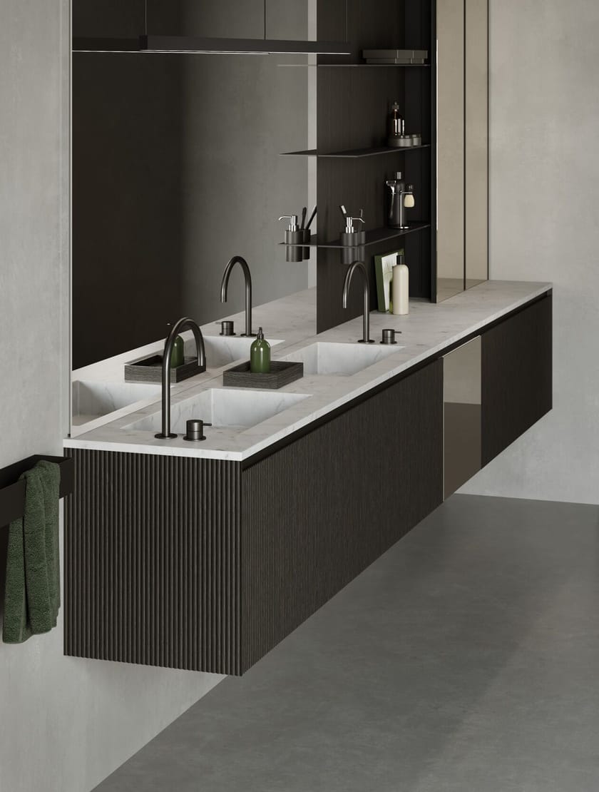 MOODE Wall-mounted vanity unit in new finishes By Rexa