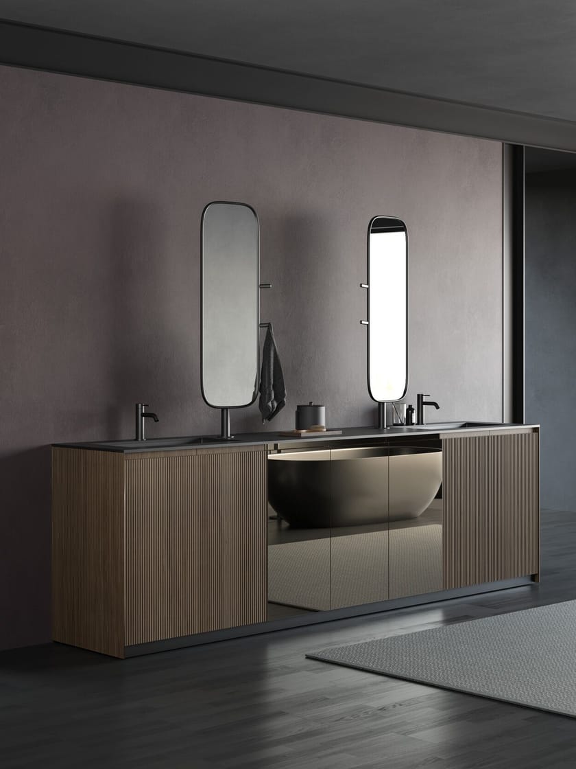 MOODE Wall-mounted vanity unit in new finishes By Rexa