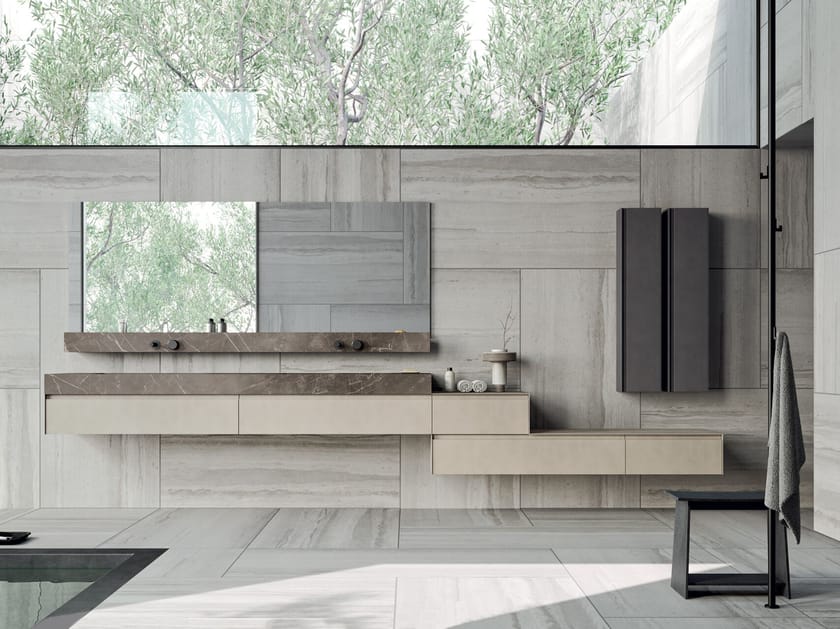 SEAMLESS Bathroom wall shelf By Rexa