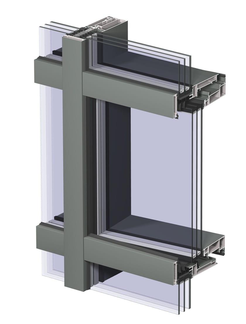 CONCEPTWALL 60 HIDDEN VENT Continuous facade system By Reynaers Aluminium