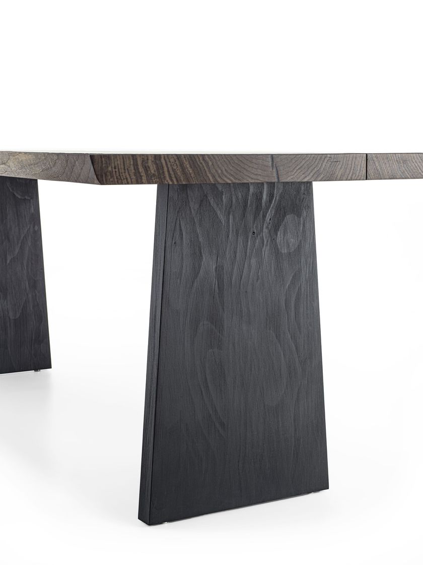 PYRAMID PLANK Rectangular solid wood table By Riva 1920
