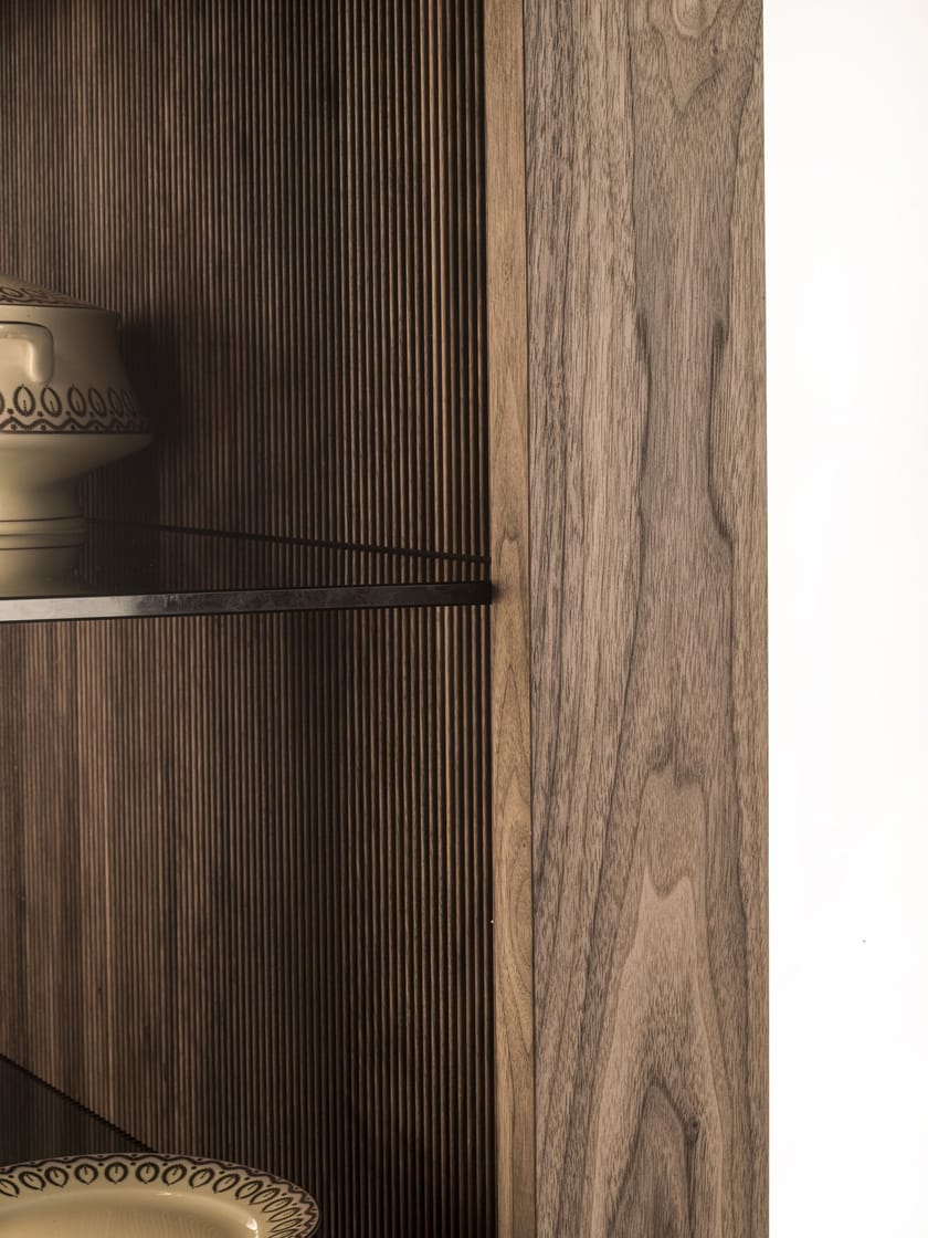 REVO OPEN Solid wood highboard with drawers By Riva 1920