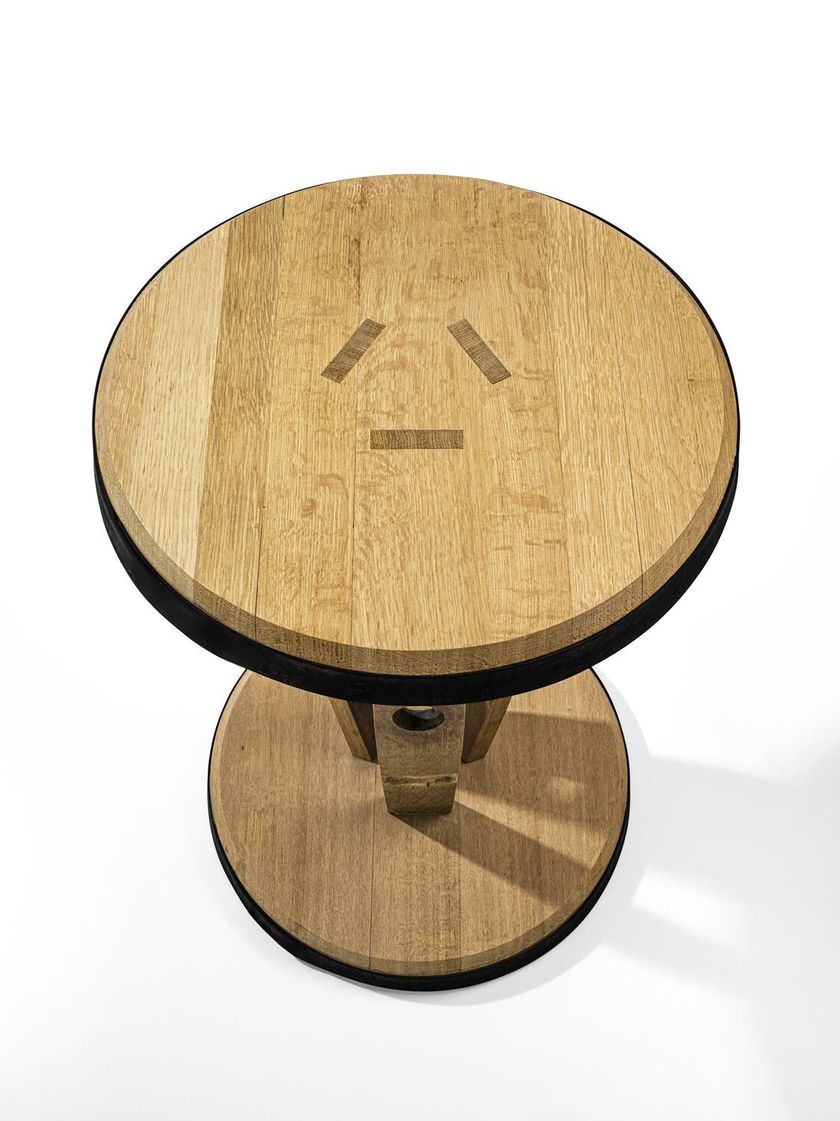 RUSTICO Tavolino rotondo in legno di Barrique By Riva 1920